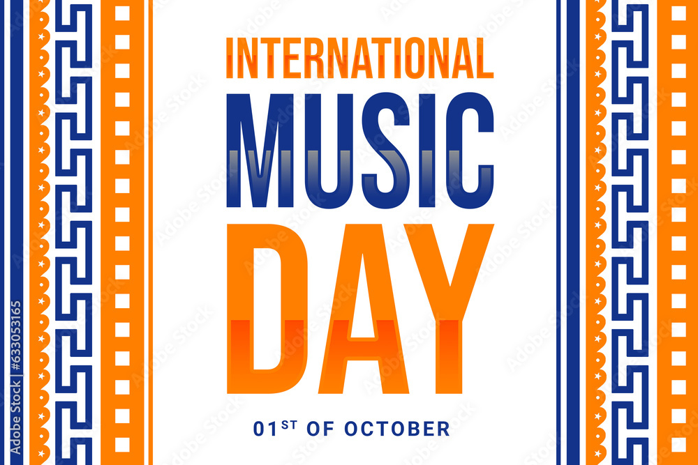 International Music Day wallpaper in colorful border design and ...