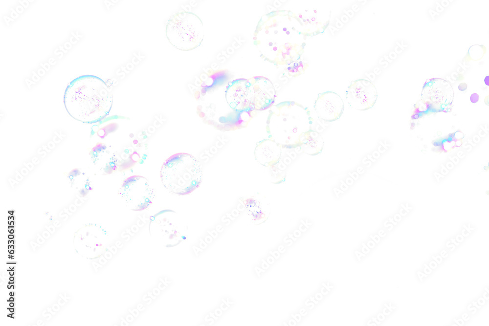 Soap bubble floating transparent background. Realistic air water foam ...