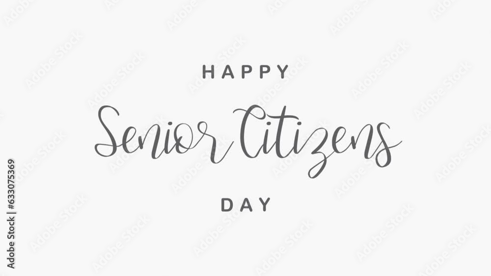 National Senior Citizens Day Animation. Great for Senior Citizens Day ...