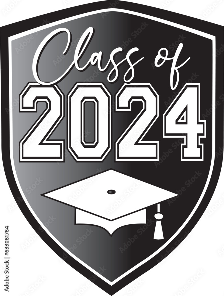 Class of 2024 Crest Shield Logo Stock Vector | Adobe Stock