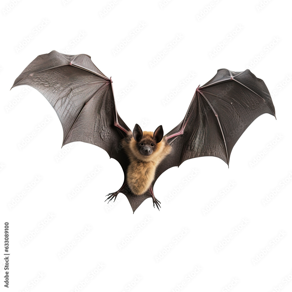 Flying bat isolated on transparent background Stock Illustration ...