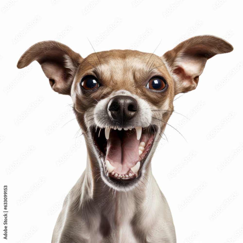 Isolated Italian Greyhound Dog with White Background: Angry and ...