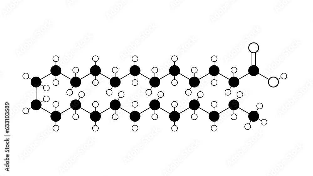 ภาพประกอบสต็อก lignoceric acid molecule, structural chemical formula ...