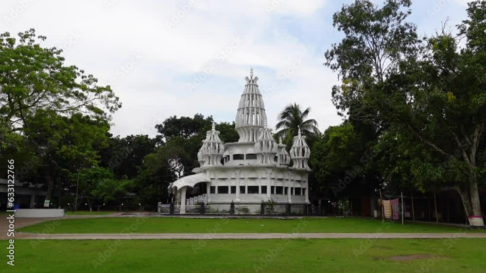 Front views of the Hindu temple named Pitri-Matri Samadhi Matri Mandir ...