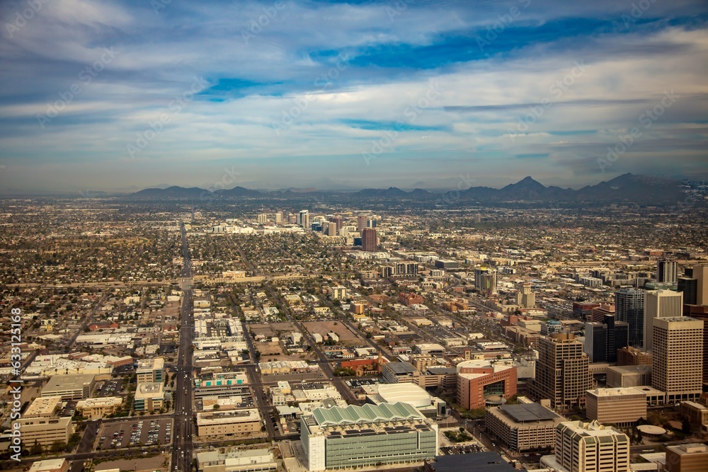 Tall buildings in downtown Phoenix and Scottsdale Arizona, also some ...