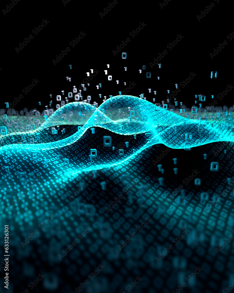 Interference and waves in a digital binary code structure - 3D ...