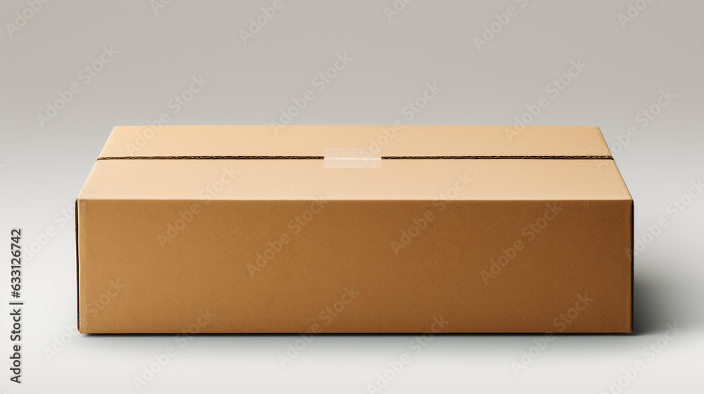Background for packaging - An unfolded cardboard box, presented in a ...