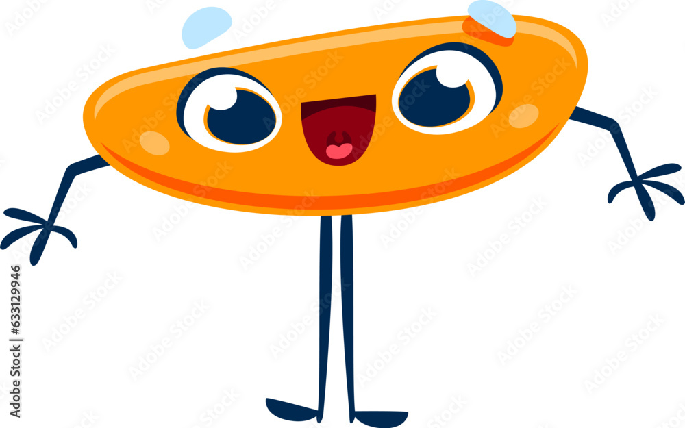 Cartoon cute, funny minus character. Isolated vector mathematics symbol ...