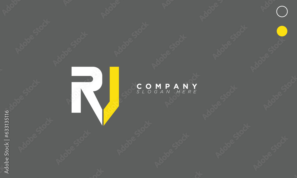 RJ Alphabet letters Initials Monogram logo JR, R and J Stock Vector ...