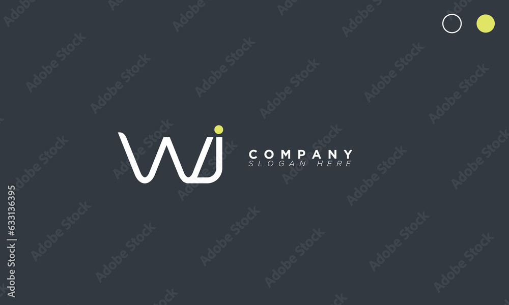 WJ Alphabet letters Initials Monogram logo JW, W and J Stock Vector ...