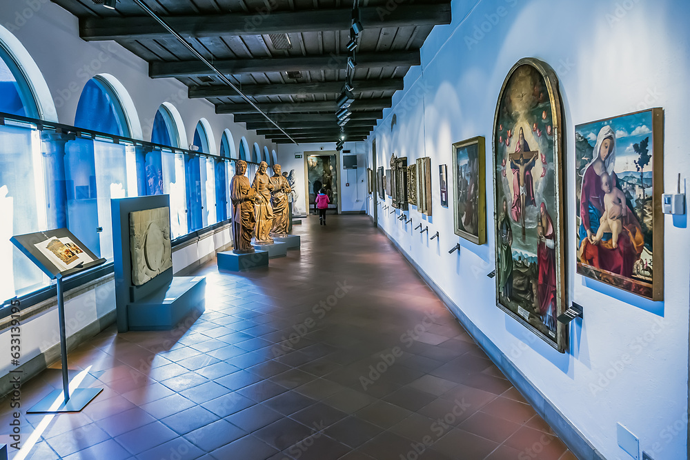 Interior of Civic Museums at the Eremitani (Archaeological Museum ...