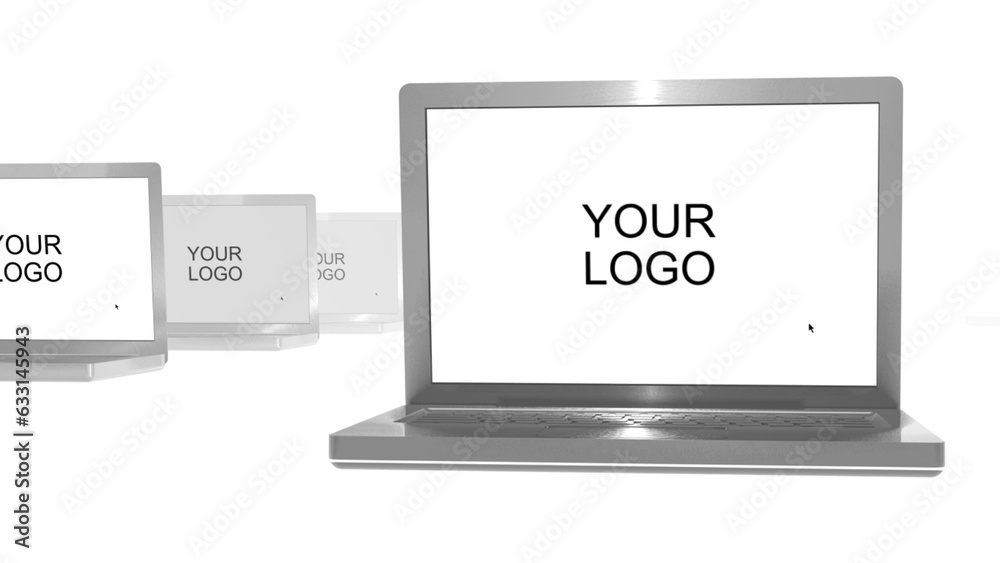 Multiple Laptops Logo Reveal Stock Template | Adobe Stock