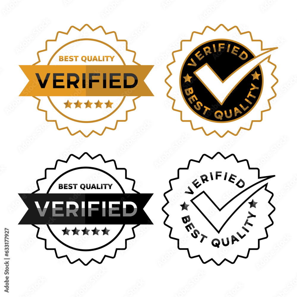 Simple outline style version of Illustration set of luxury gold ...