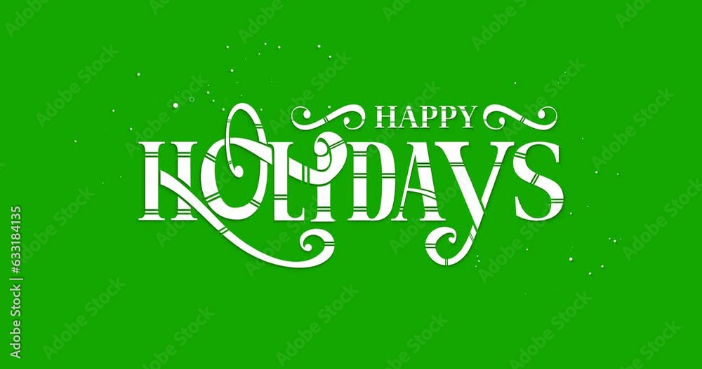 Happy Holidays lettering text animation. Handwritten Classic ...