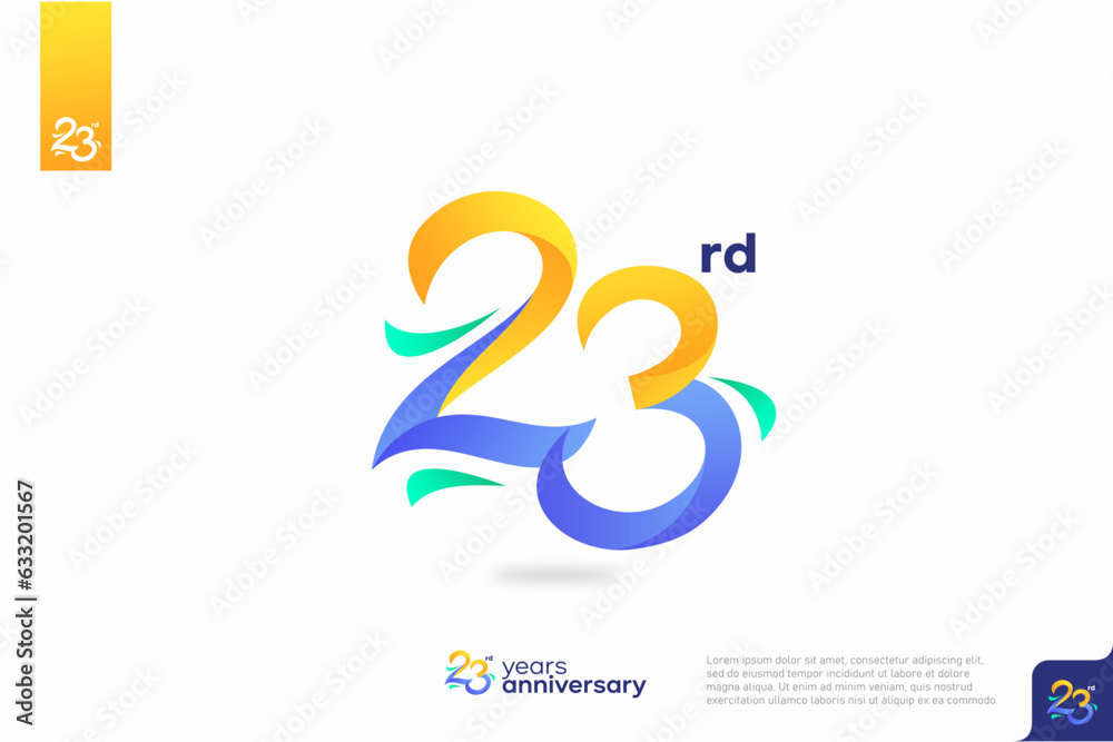 Number 23 logo icon design, 23th birthday logo number, anniversary 23 ...