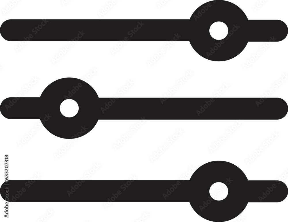 Filter icon for apps and website. Sound or music control pictogram ...