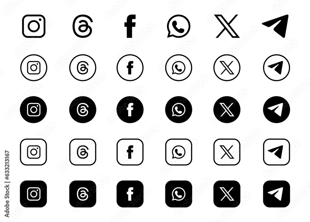 Social Media Logotype Collection: Instagram, Threads, Facebook ... Social Media Logotype Collection: Instagram, Threads, Facebook ...