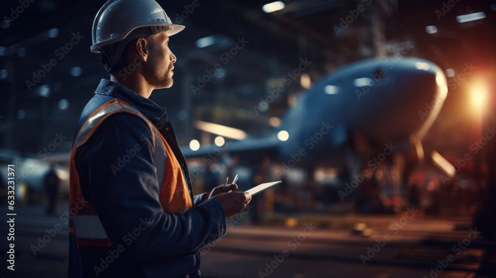 aviation industry 4.0. Manager Technical Industrial Engineer working ...