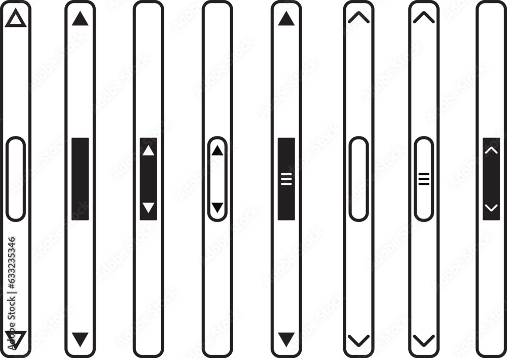Poster Scrollbars set. website design template scroll bars – Wall Art ...