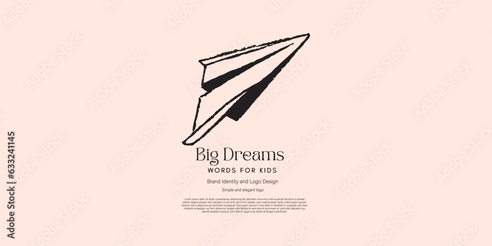 paper plane logo design for graphic designer and web developer Stock ...