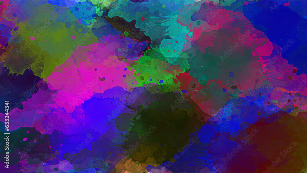 Watercolor paint brush stroke. ink splash transition. Abstract inkblot ...