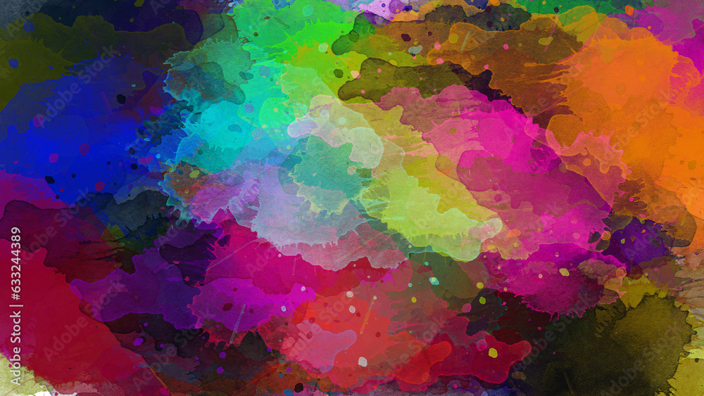 Watercolor paint brush stroke. ink splash transition. Abstract inkblot ...