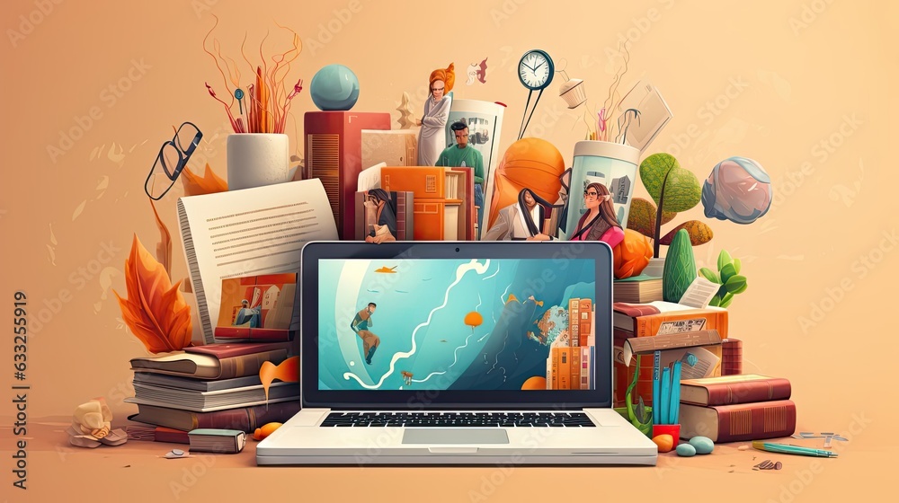 Online learning platform, where students seamlessly access a variety of ...