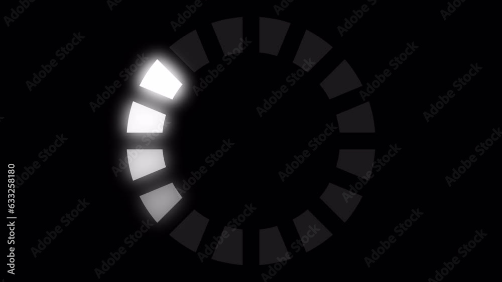 Loading Circle Video with Glow. Loading Animation on Transparent ...