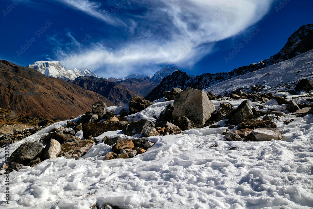 Kala Pathar one of the best tourist spot in North Sikkim. Stock 写真 ...