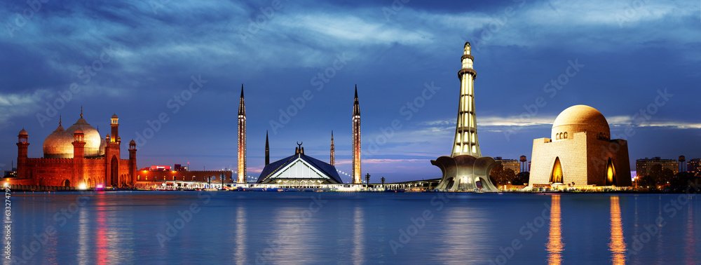 Pakistan Monuments. Environment. Quaid-e-Azam Tomb, Minar-e-Pakistan ...