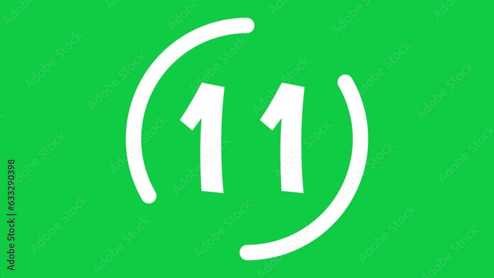 15 Seconds Countdown Timer Animation With Split Rotating Circle Effect