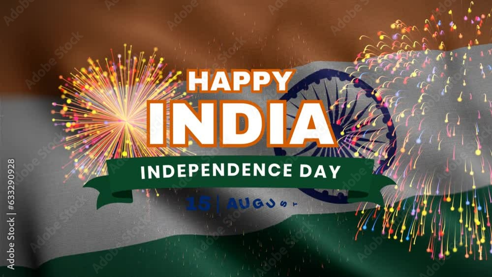 Happy Independence Day India Animation with waving Indian Flag and ...