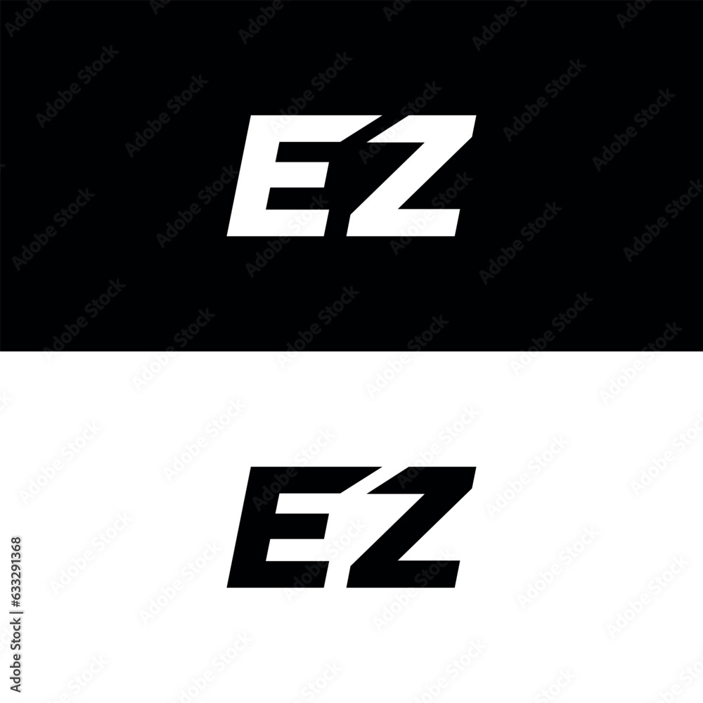 letter E Z logo set,letter Z E logo,alphabet E Z,ZE. letter E Z logo ...