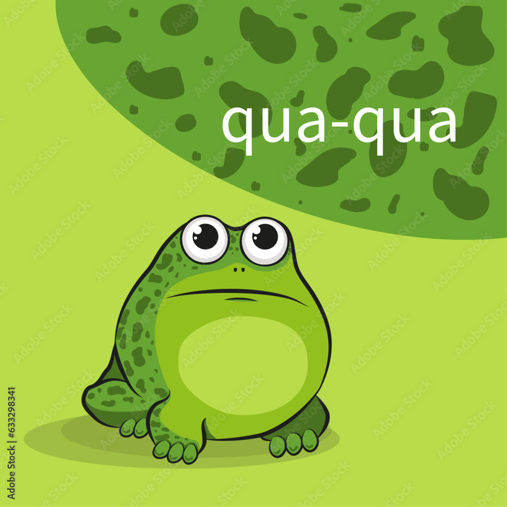 Vector illustration of a frog with a patern pattern and the inscription ...