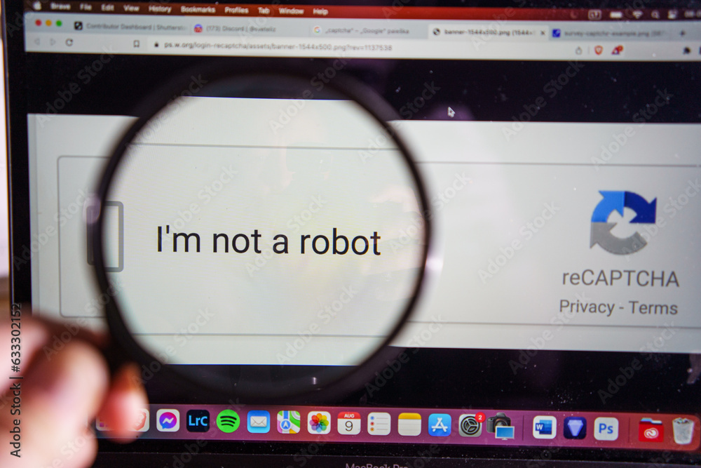 reCAPTCHA on windows screen. Checkmark to prove that you are not robot ...