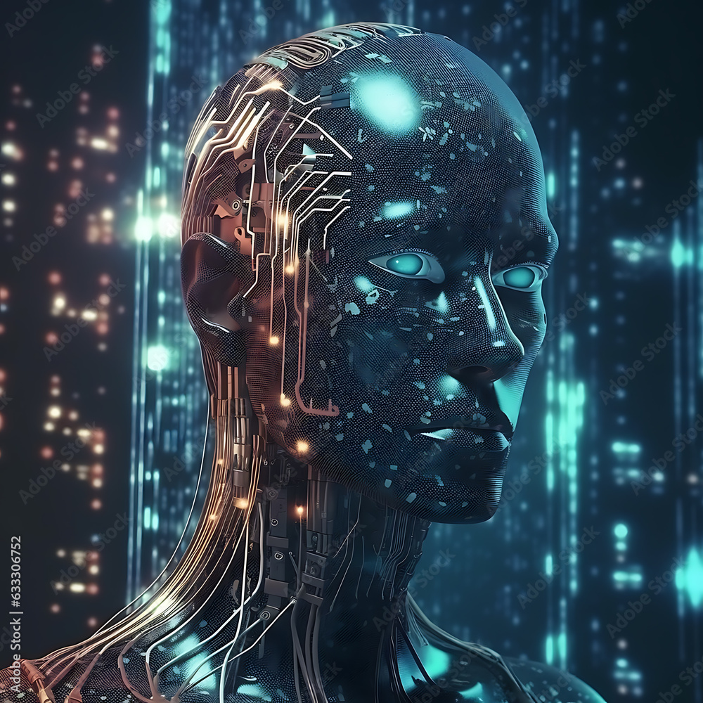 Alien robot intelligent electronic technology intelligent human AI ...