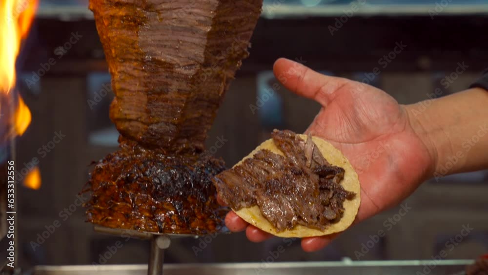 Vídeo do Stock: Taco de sirloin asado tacos mexican latin traditional ...