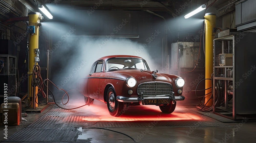 Car servicing, ensuring the engine's optimal lubrication and ...