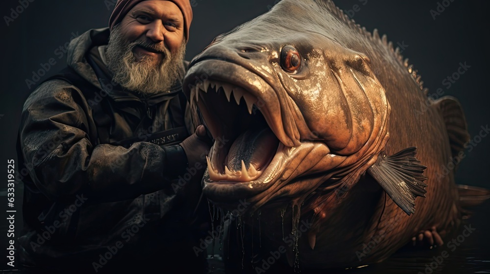 Trophy-sized fish, their accomplishment immortalized in a photograph ...