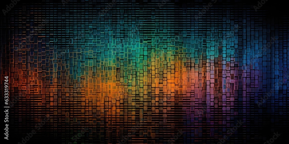 Abstract color matrix background with ciphered coded pattern Stock ...
