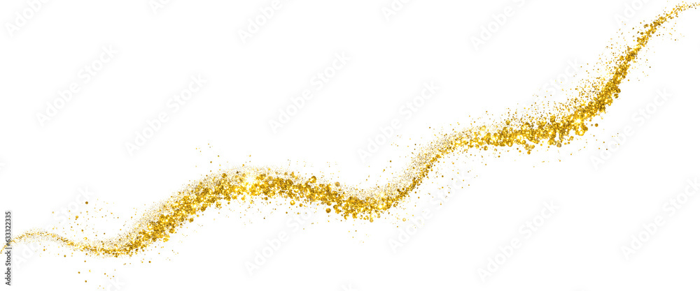 Gold glitter curve line light shiny magic Stock Illustration | Adobe Stock