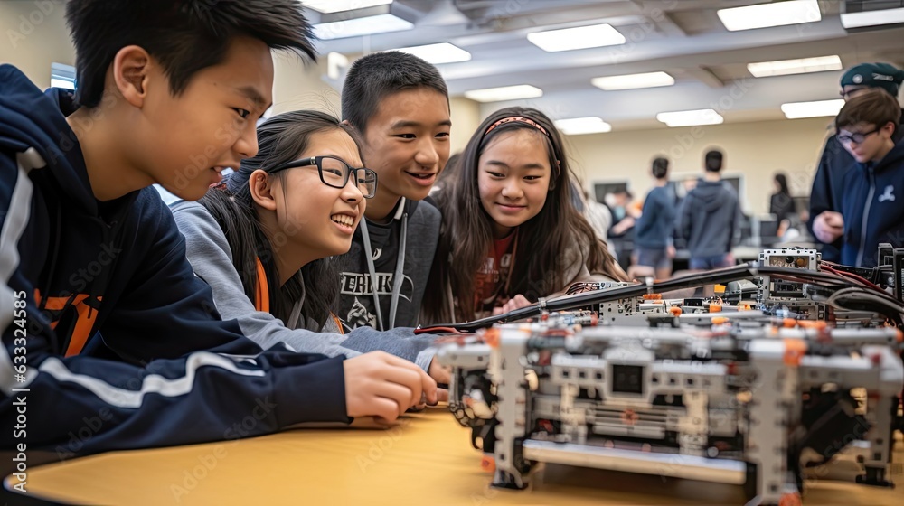 Students unite for a robotics competition, constructing intelligent ...