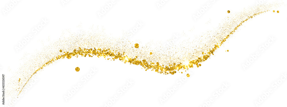 Gold glitter curve line light shiny magic Stock Illustration | Adobe Stock