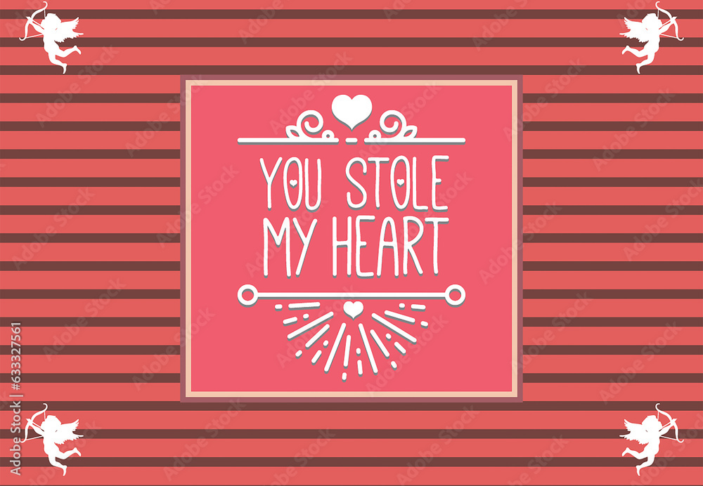 Digital png illustration of you stole my heart text with shapes on ...