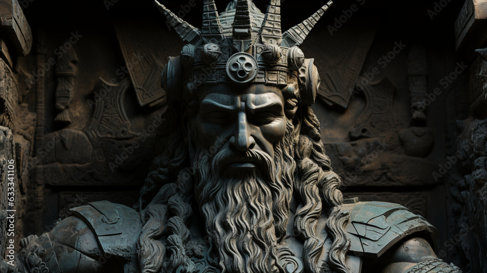 Mythical Pantheon: Depictions of Sumerian Deities Stock Illustration ...