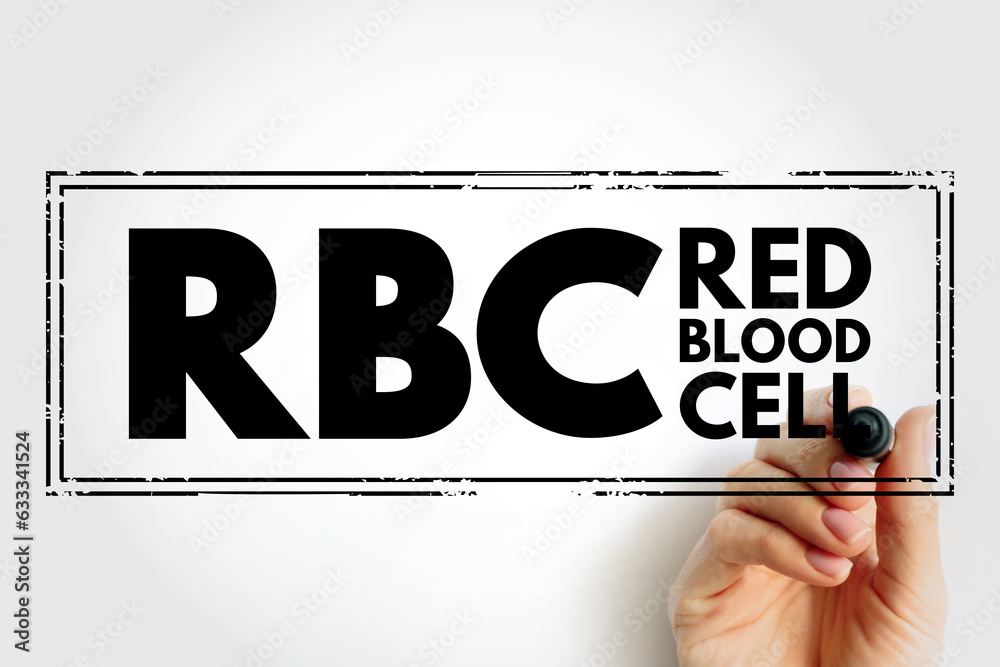 RBC - Red Blood Cell acronym, concept background Stock Photo | Adobe Stock
