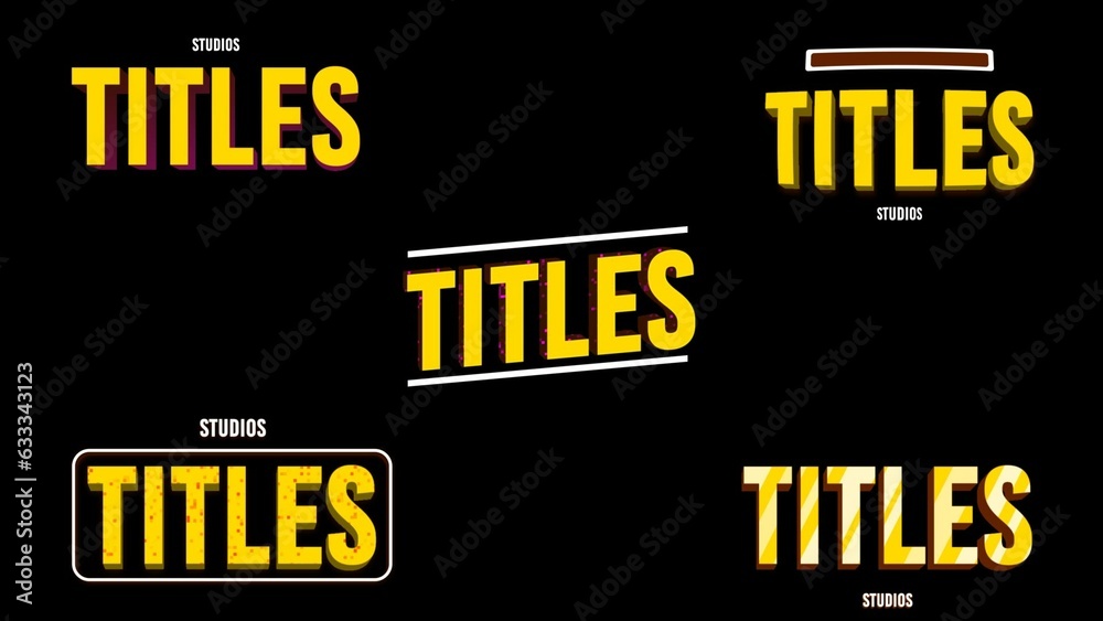 Cartoon Style Title Stock Template | Adobe Stock