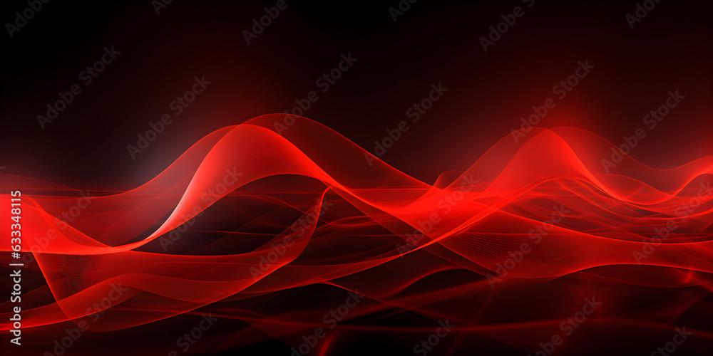 Red ambient wave structure screen wallpaper background. Horizontal ...