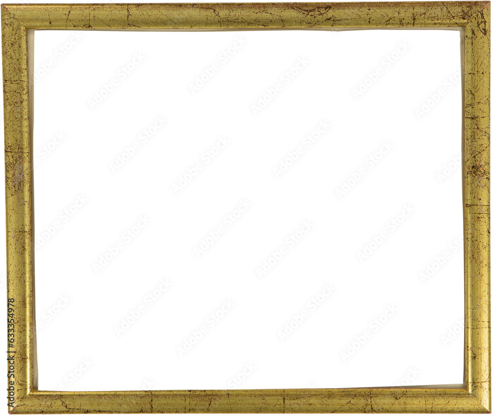 Digital png illustration of big gold frame on transparent background ...