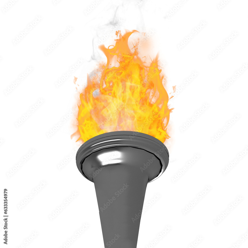 Digital png illustration of great lit torch on transparent background ...